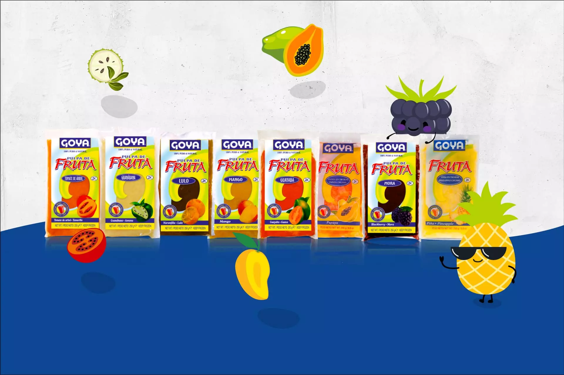 Pulpas de fruta congelada deliciosas y saludables |Goya